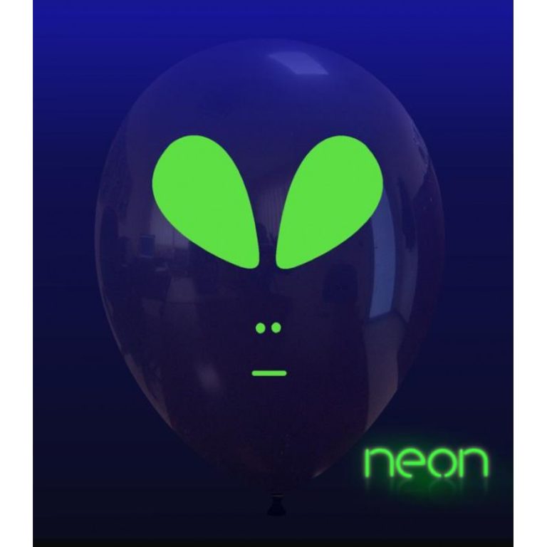 12″ ALIEN NEON Latex Balloon (25 Count) – U.S. Party Co.