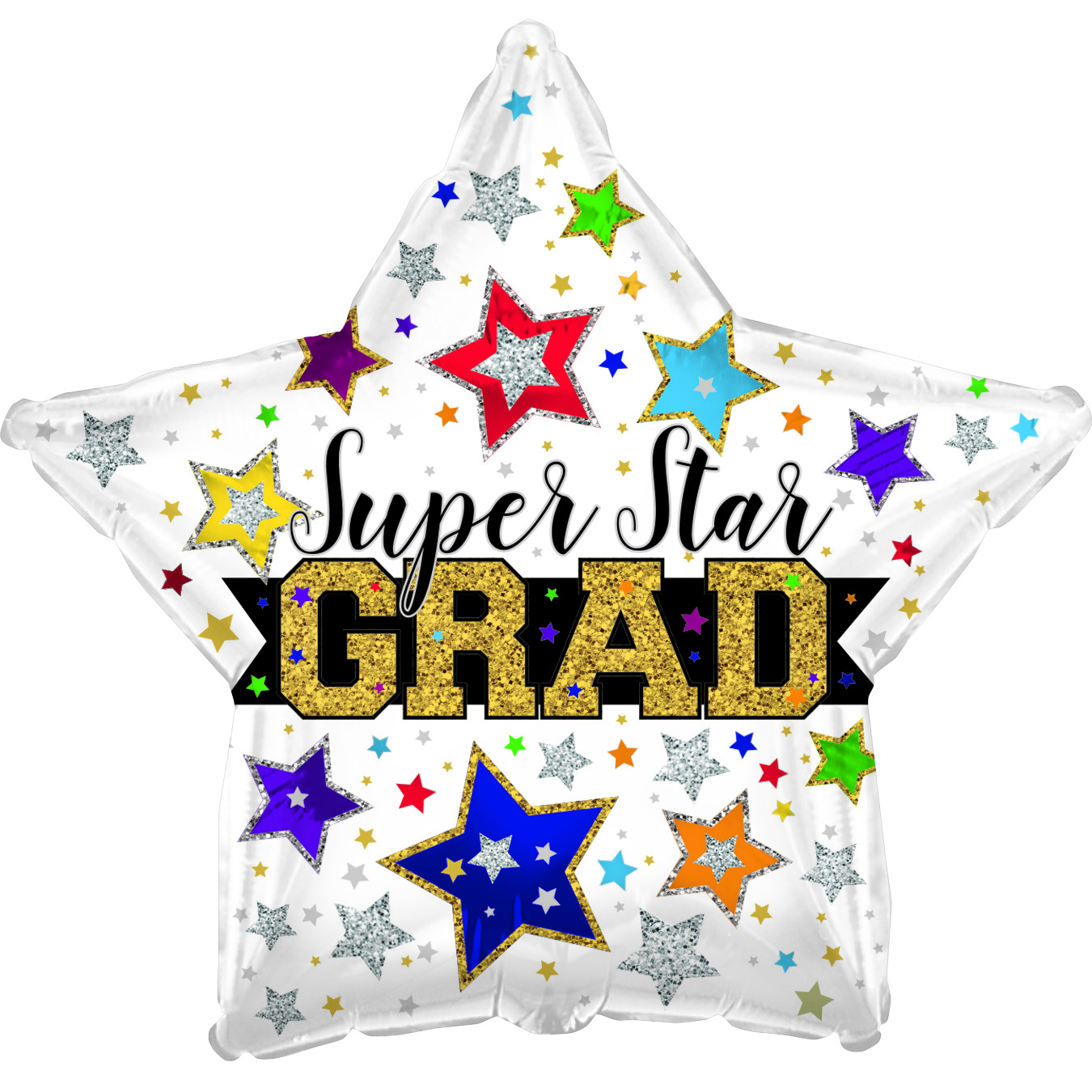 9″ Super Star Grad Air-Filled Balloon (10 pack) – U.S. Party Co.
